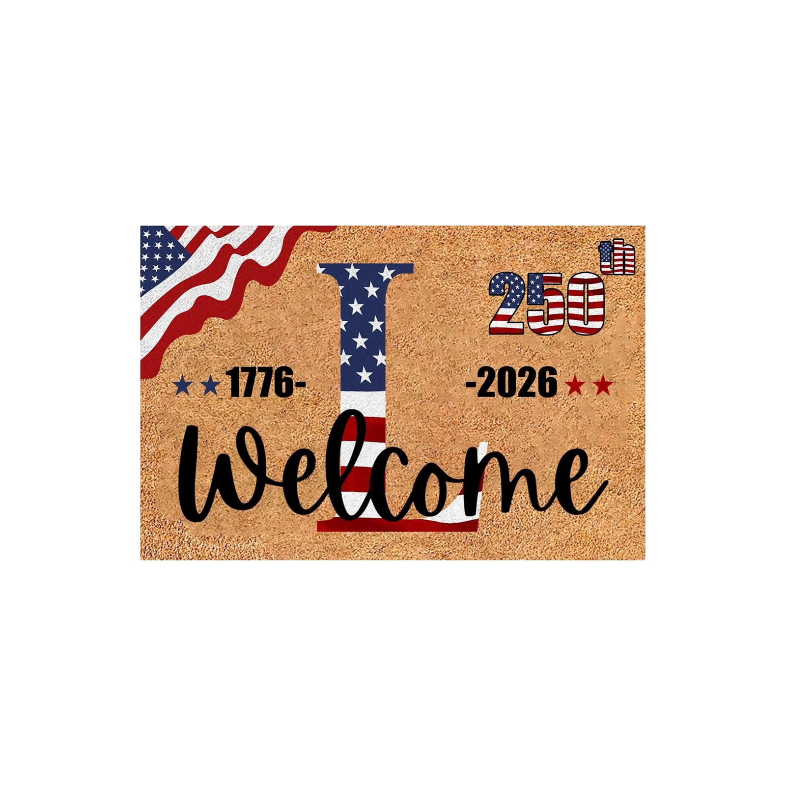 250Th Anniversary, Indoor Outdoor Rug, Coconut Coir, 30X18 In, Front ...