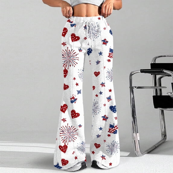 250Th Anniversary Patriotic Theme Pants, 4Th of July Women's Pants, Red ...