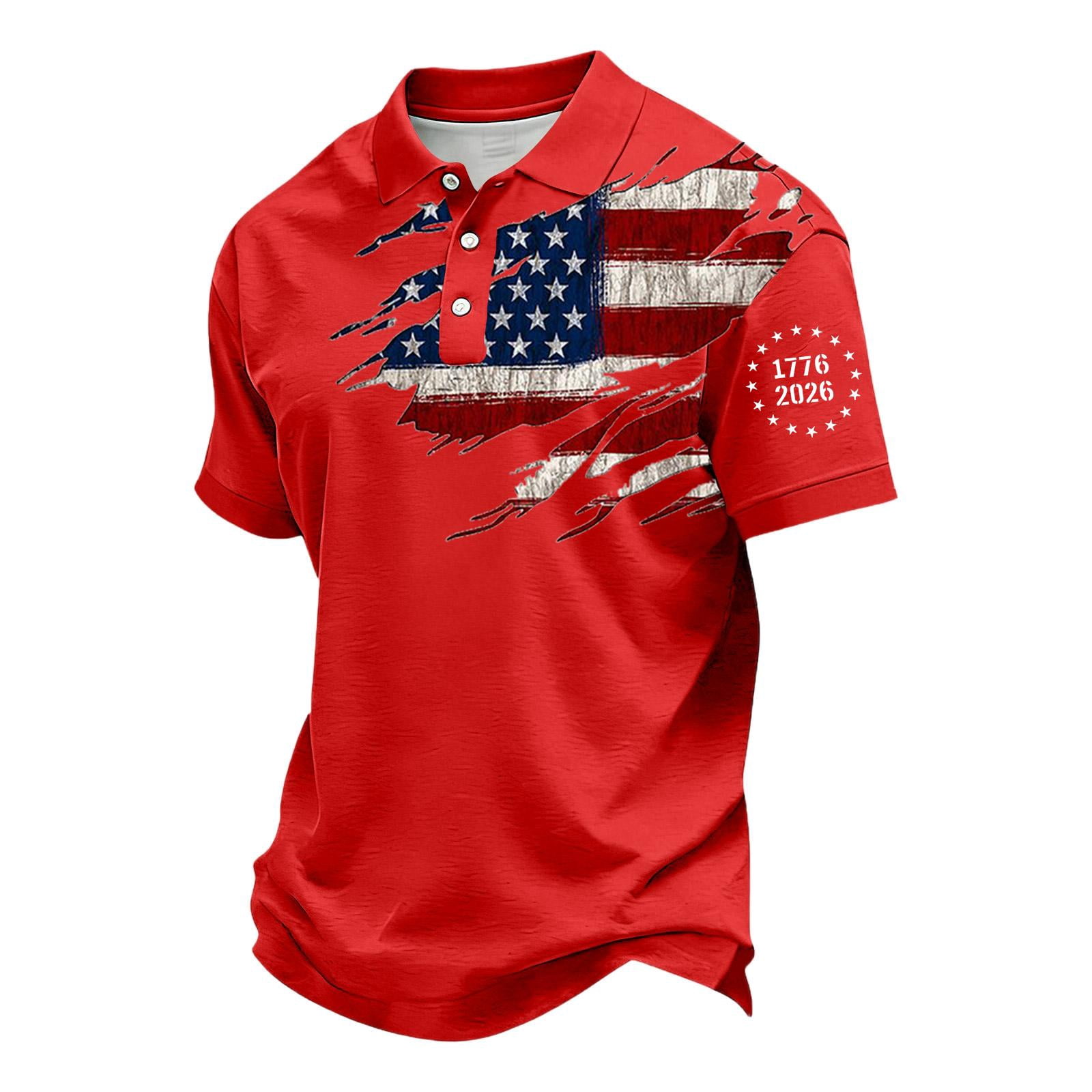 250Th Anniversary Printed Men's Casual T-Shirt 250 Years of Freedom ...