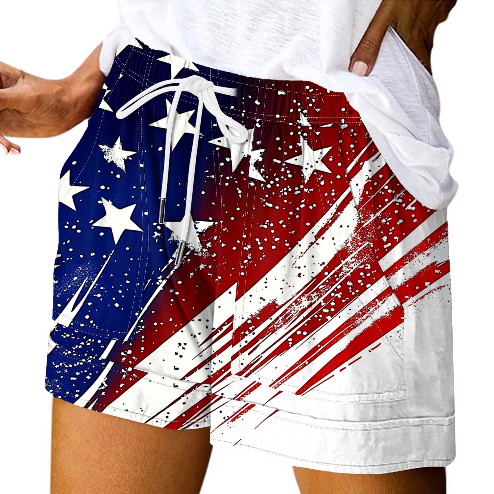 250Th Anniversary Red White and Blue Striped Womens Pants, Festive 4Th ...