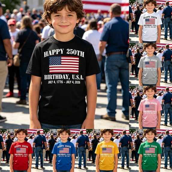 250Th Anniversary Shirts Boys Independence Day Patriotic Fourth of July ...
