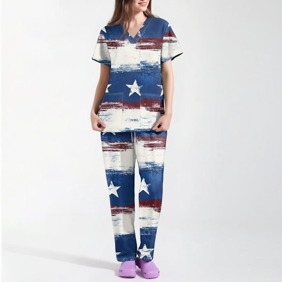 250Th Anniversary Tops Pants, 4Th of July Flag Design Pants, Red White ...