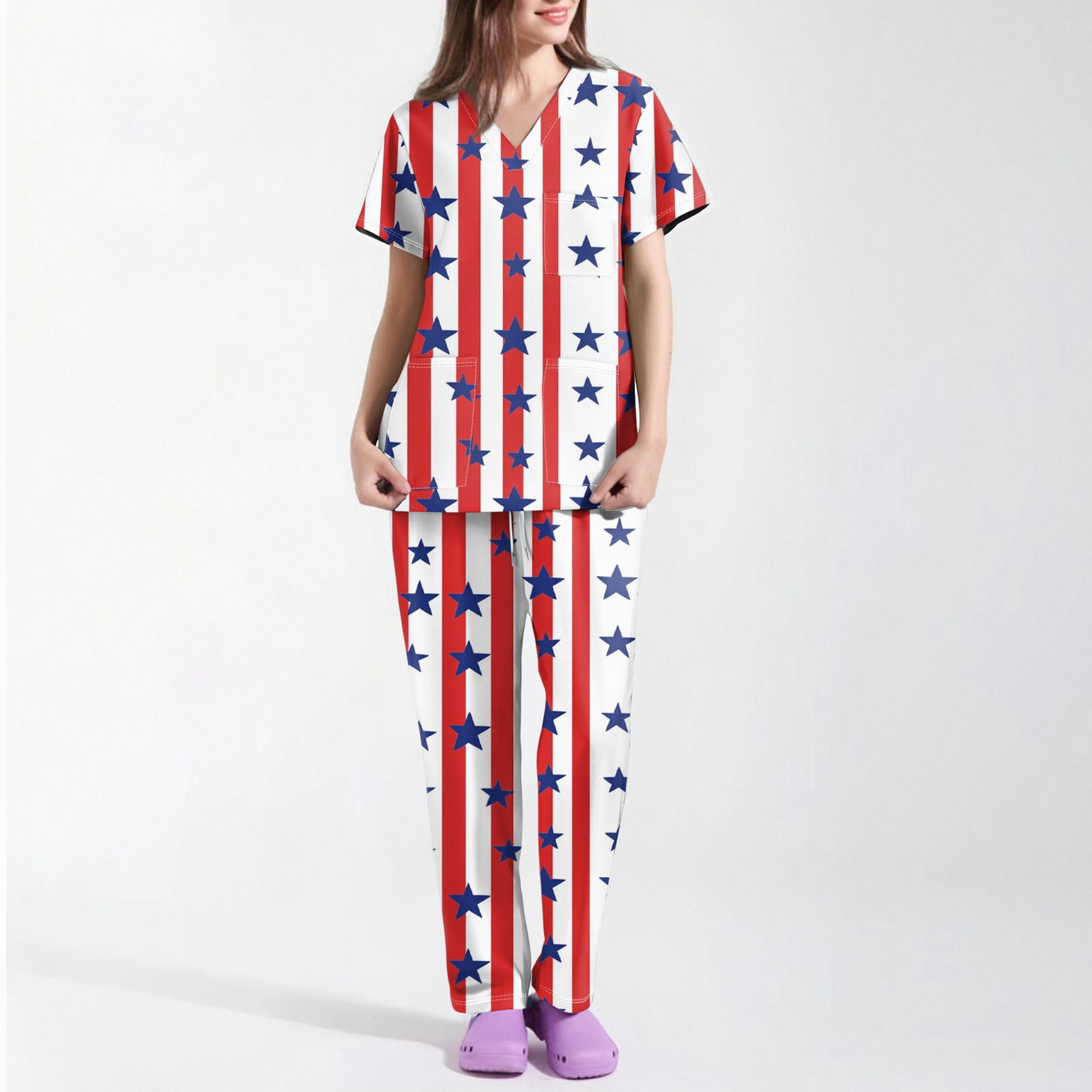 250Th Anniversary Tops Pants, 4Th of July Flag Design Pants, Red White ...