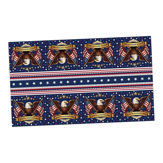 250Th Anniversary US Flag Table Cover Washable Polyester Fabric 4th of ...