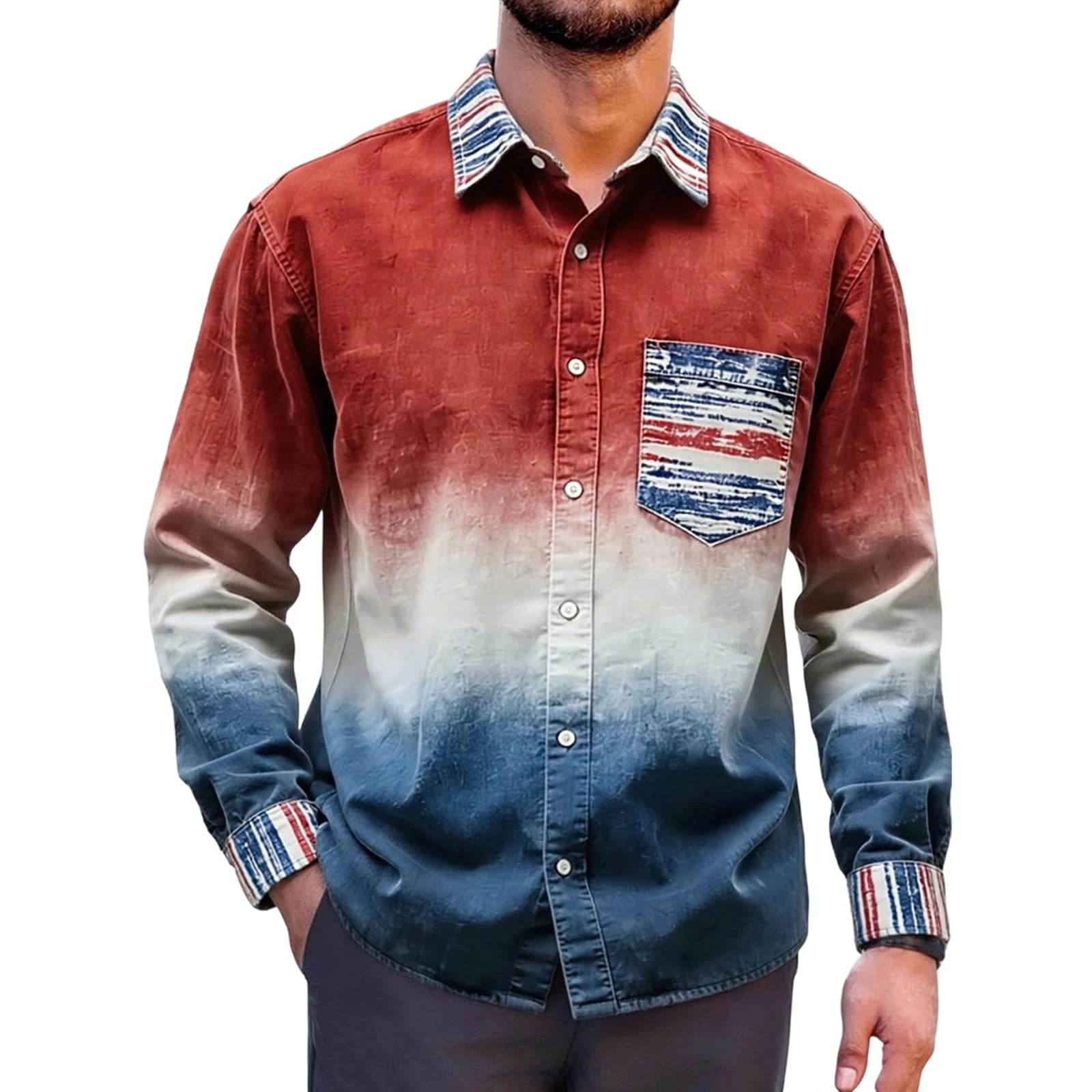 250Th Anniversary USA Hawaiian Shirt for Men, 1776-2026 Patriotic Long ...