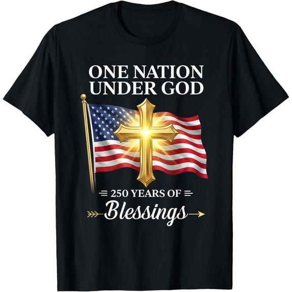 250Th Anniversary Usa T-Shirt One Nation Under God 250 Years Unisex S ...
