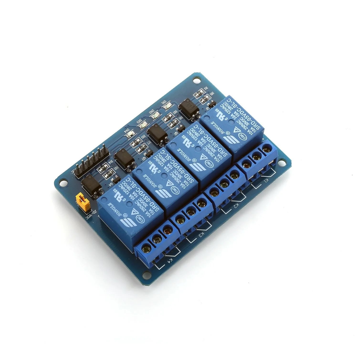 250V/10A 4 Channel SPDT Power Relay Module 5V Control for DIY PIC AVR ...