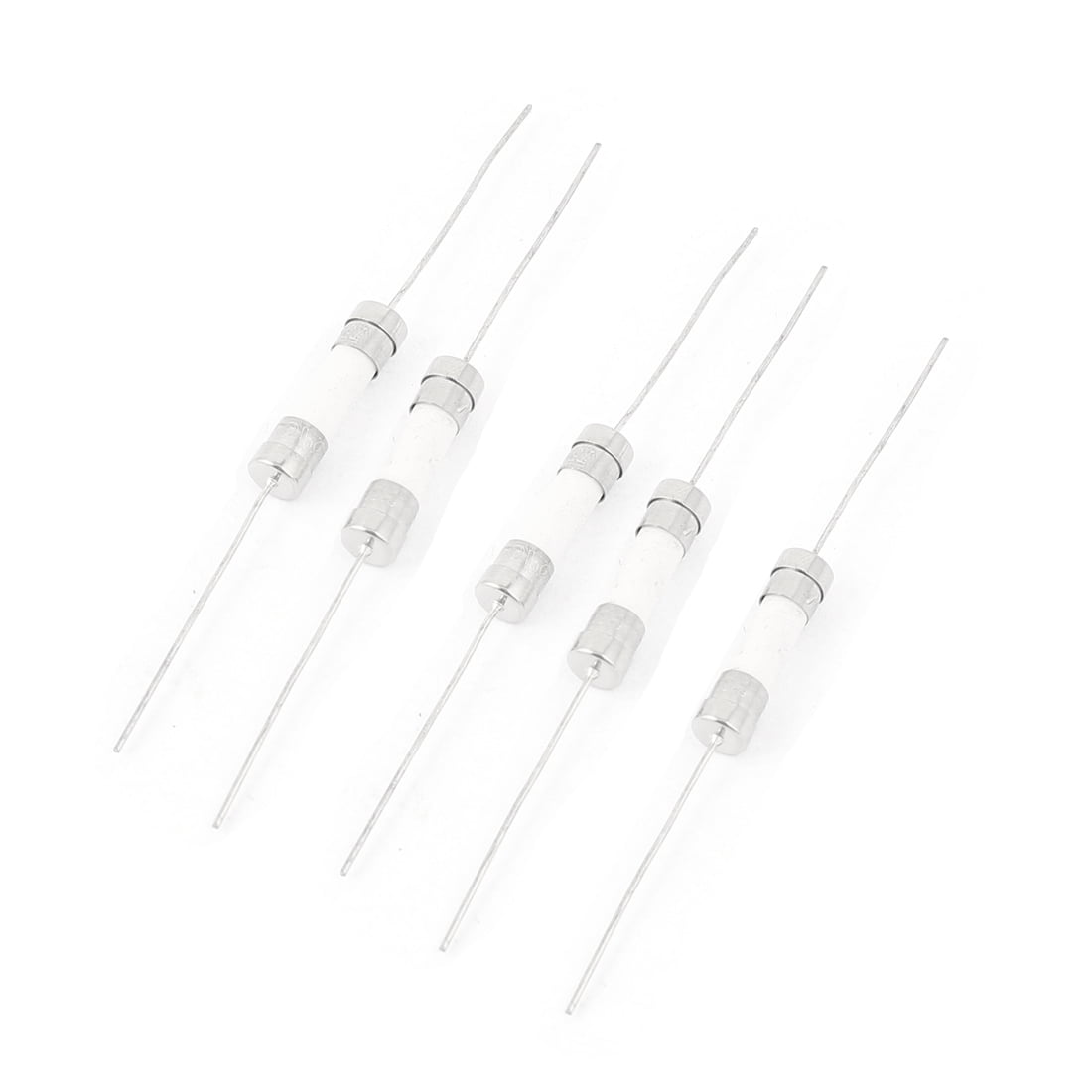 250V 5A 5mm x 20mm Time-delay Slow Blow Axial Ceramic Fuse White 5Pcs ...