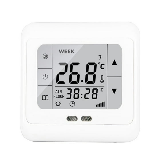 250V Ac/25A Digital Thermostat Touchscreen Underfloor Heating Room ...