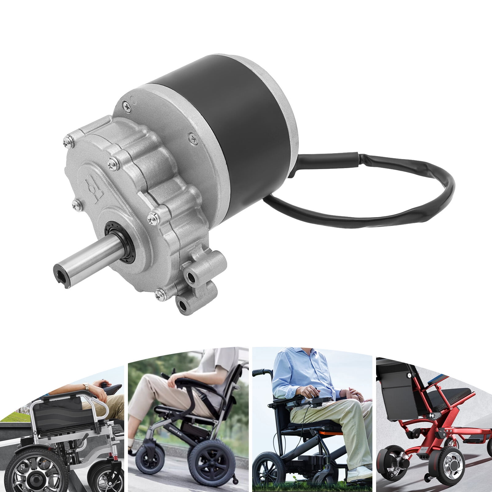 250W 24V Electric Wheel Chair Brushed Gear Wheelchair DC Motor with ...