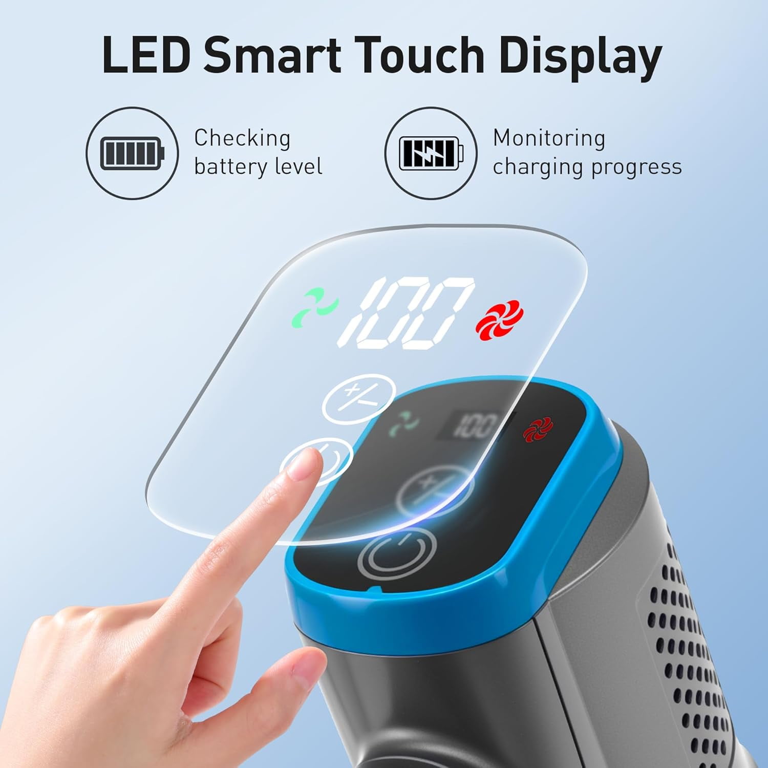 250W 25KPa Suction Cordless Vacuum Cleaner, 6-in-1 Lightweight Stick ...