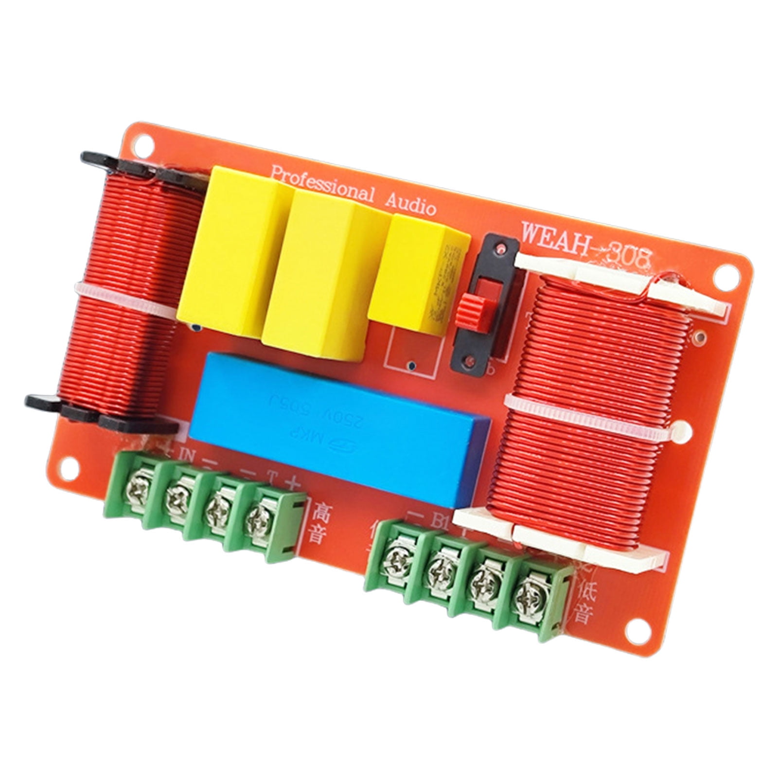 250W 1 Treble 2 Bass Frequency Divider 3 Way Speakers Filter Circuit ...