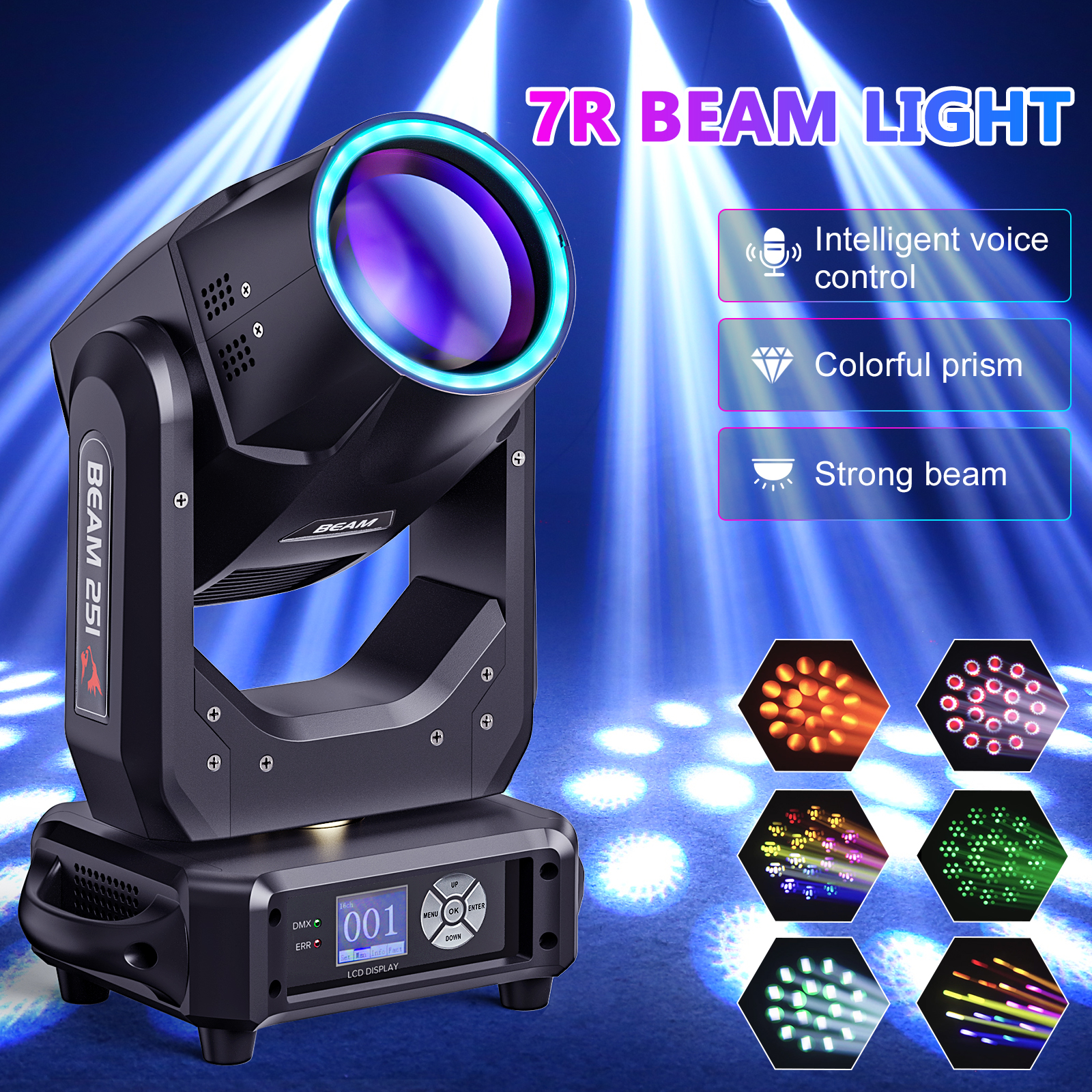 Lightahead 3-Watt Blue LED Water Wave Stage Light Ocean Ripple Effect ...
