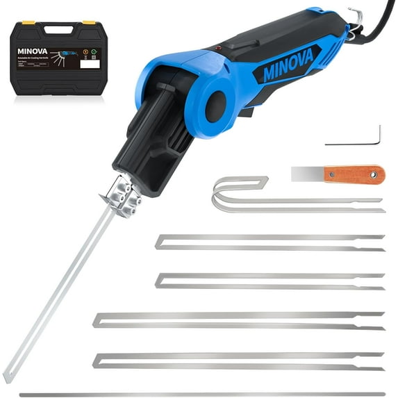 250W AC Rotatable Electric Hot Knife, 6 Blades Foam Cutter Cutting Tool ...