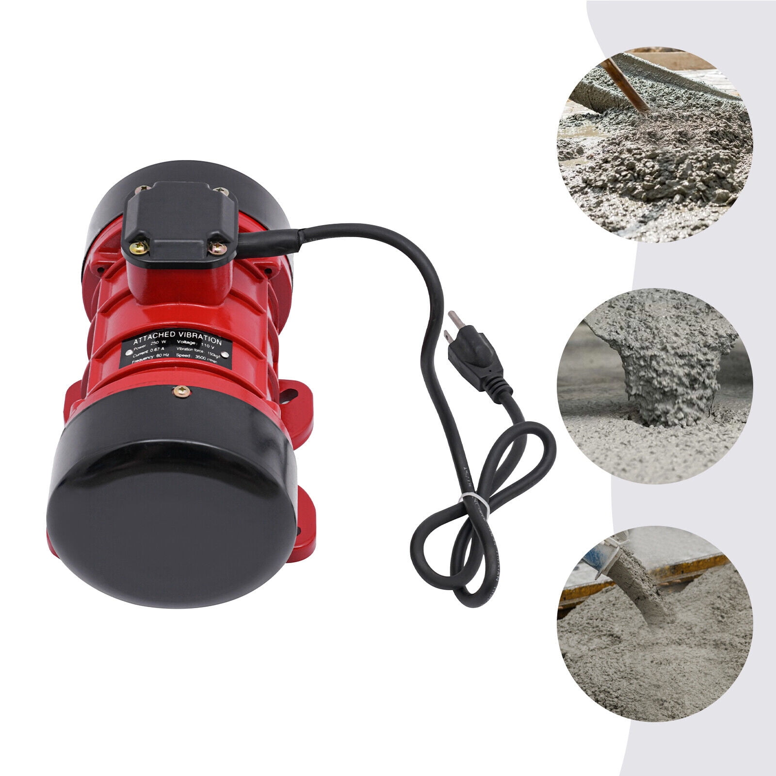 250W Concrete Vibrator Vibration Motor Electric Vibrating Vibrator ...