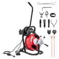 250W Electric Drain Cleaner Machine - 50FT 3/8" Sewer Snake Auger with ...