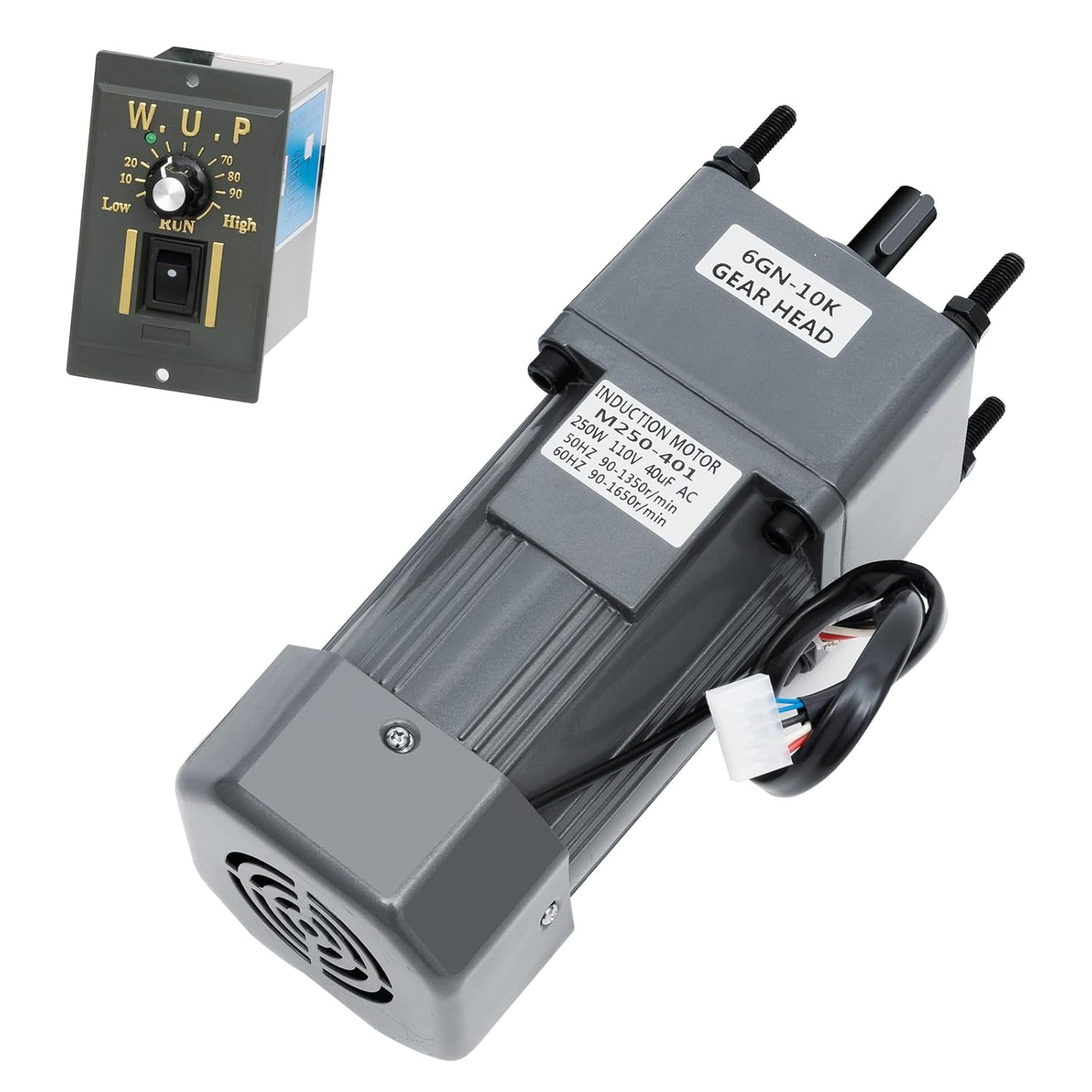 250W Electric Single-Phase Gear Motor AC High Torque Motor Reversible ...