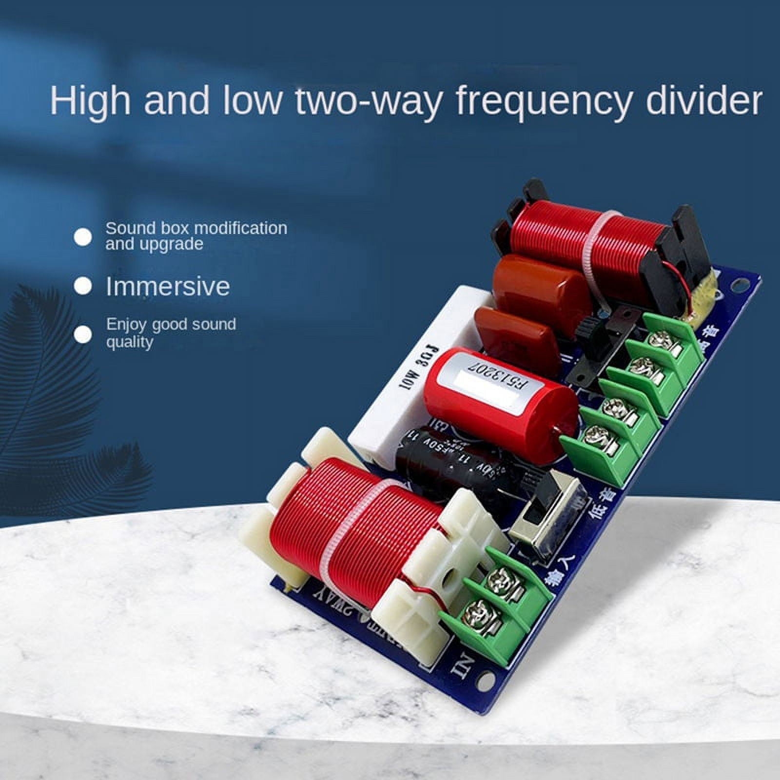 250W High and Low 2-Way Audio Divider 3000HZ Adjustable High and Low ...