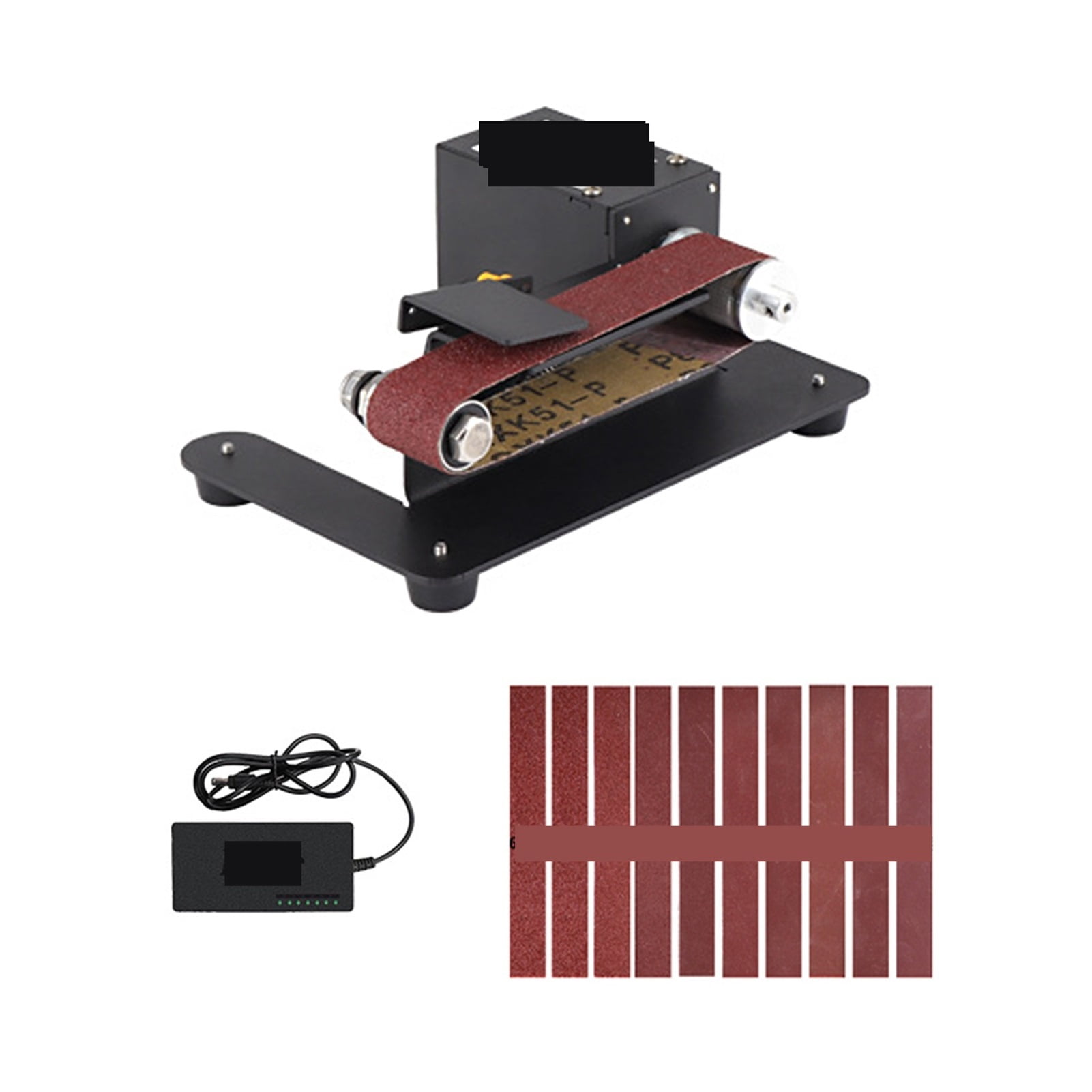 250W Mini Belt Sander Electric Bench Grinder Sanding Machine 7 Speed Adjustable Control Small ...