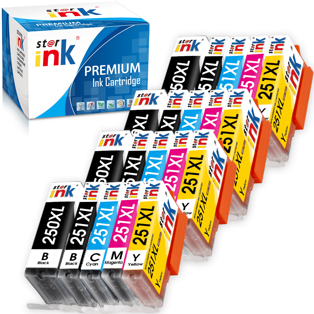 Canon 250XL 251XL Ink Cartridge for PIXMA IP8720 MG5520 MG6620 Printer ...
