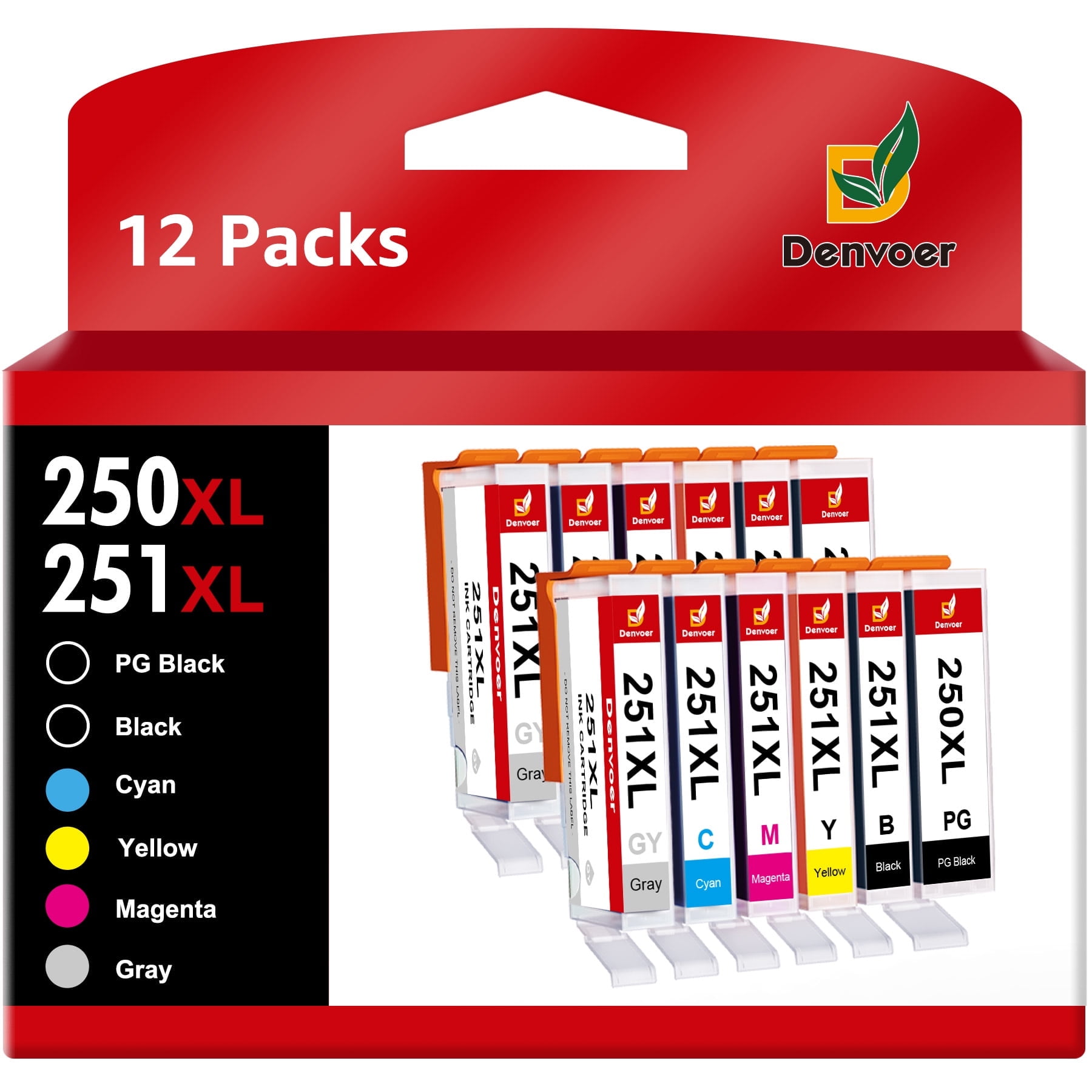 250XL 251XL Ink Cartridge Compatible for Canon PGI-250XL PGI 250 XL CLI ...
