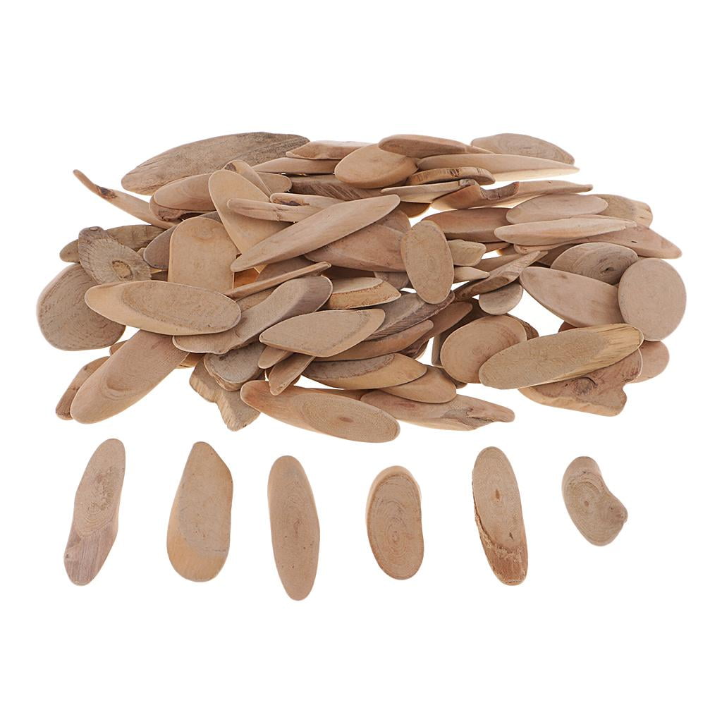 250g/Pack Natural Driftwood Wooden Shapes for Handmade Craft Oval 4.2 ...