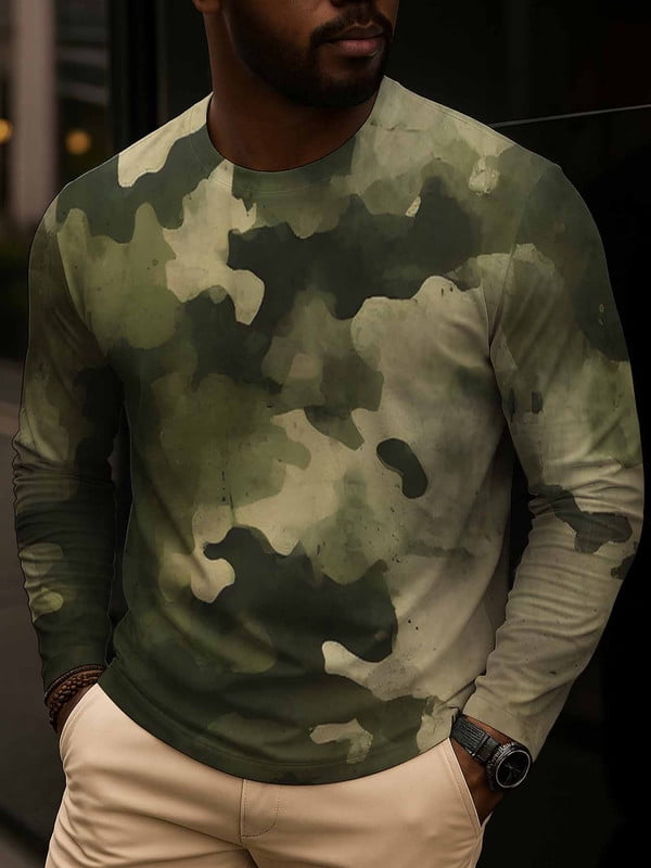 250g long-sleeve T-shirt Camo Long Sleeve Tee long sleeved camouflage ...