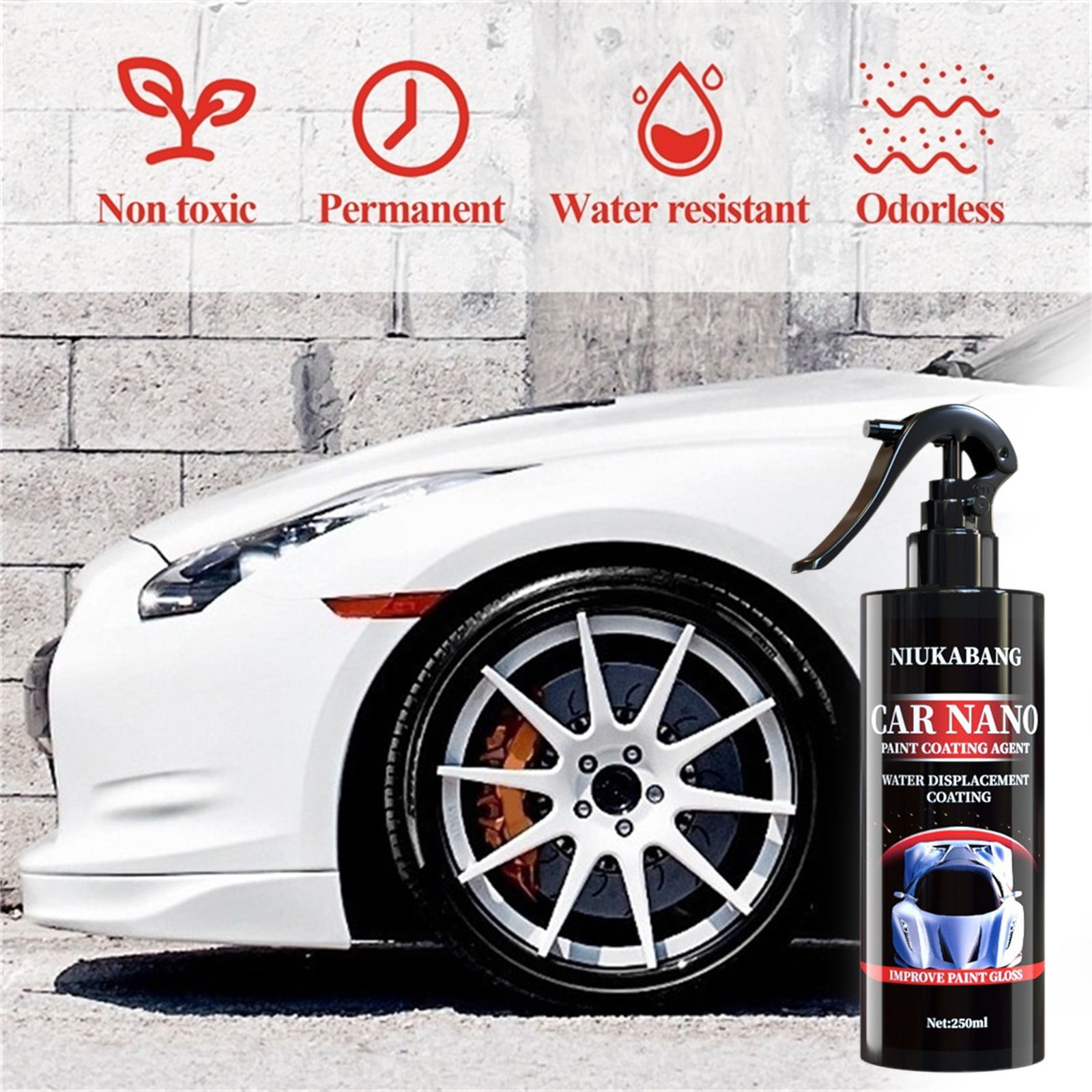 250ml Ceramic Car Wax Spray - High Gloss Protective Coating for ...