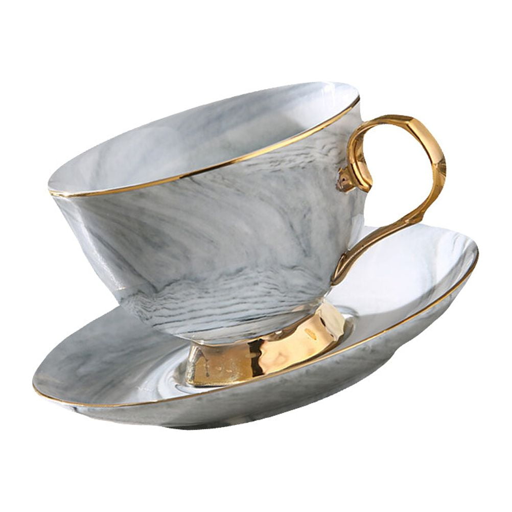 250ml Ceramic Tea Cup Set Coffee Cup Set Tea Serving Cup Tea Saucer ...