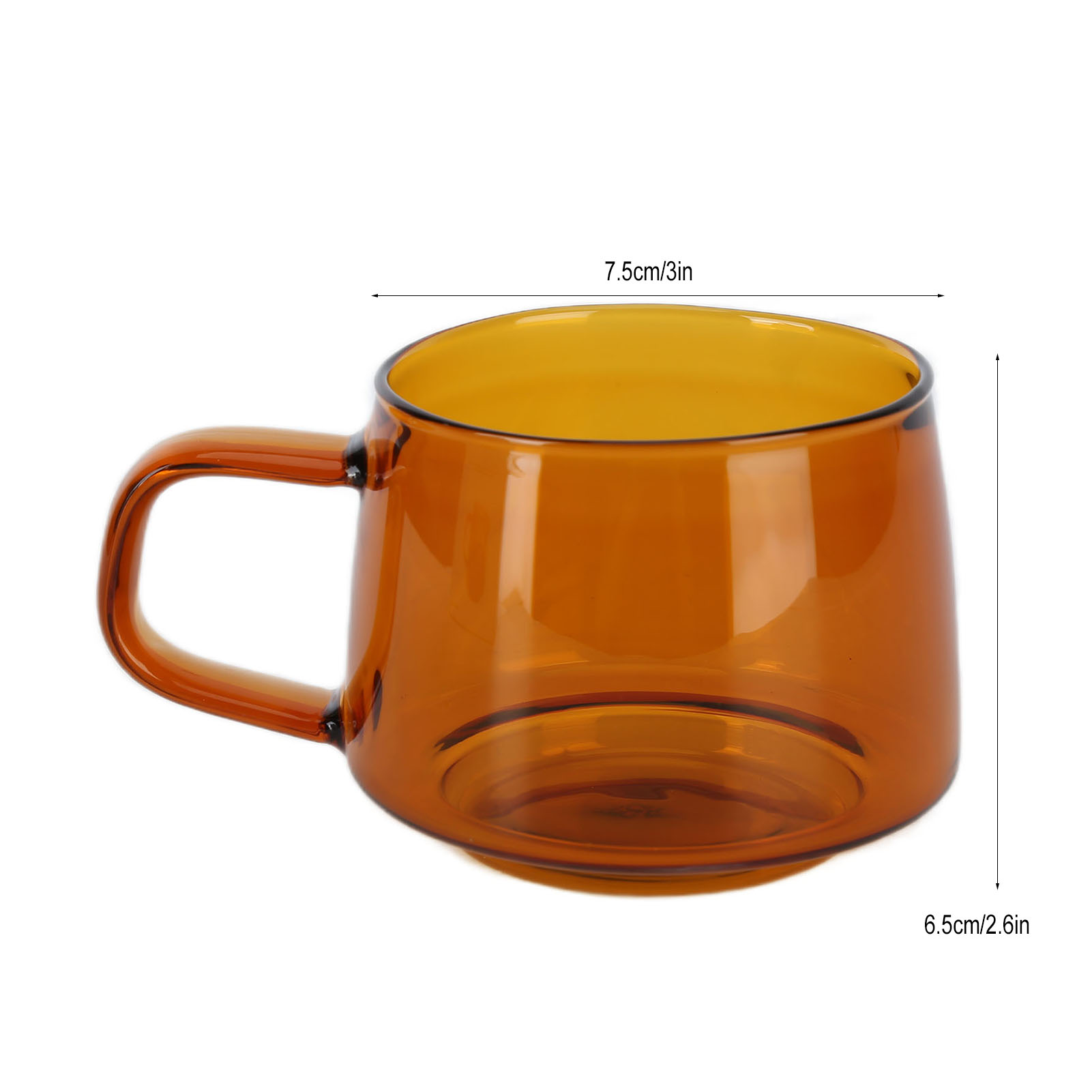 250ml Transparent Coffee Cup High Borosilicate Glass Tea Water Milk Mug ...