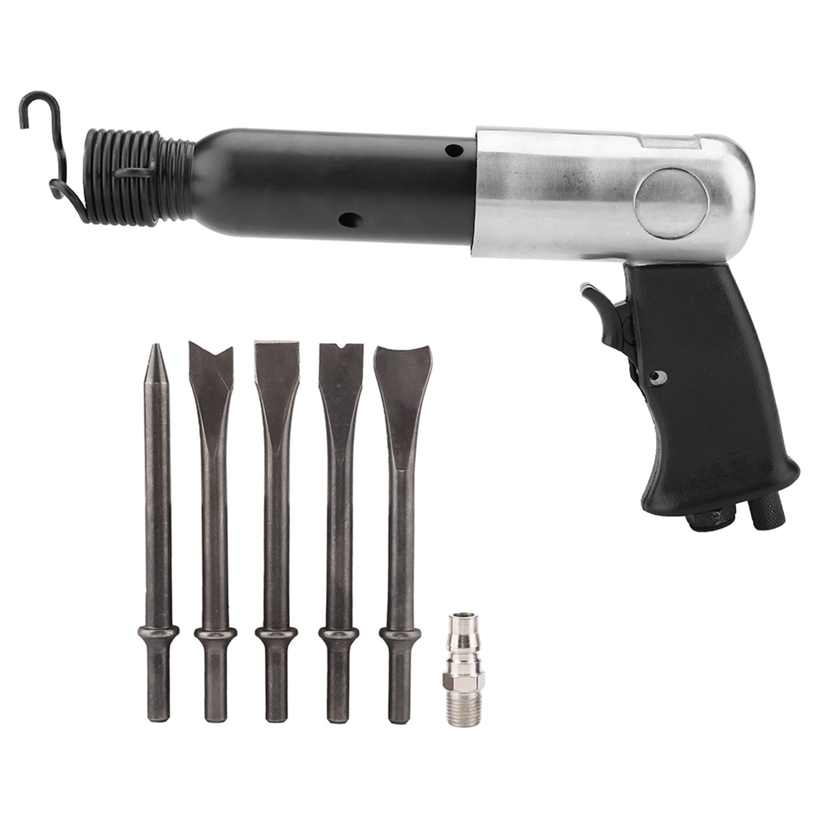 250mm Heavy Duty Air Compressor Pneumatic Hammer with Chisel Bits Tool ...