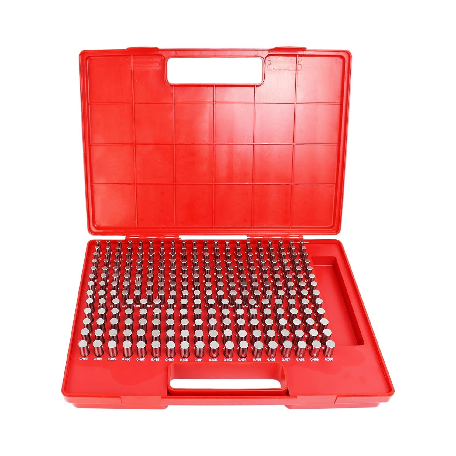 250pcs 0.251-0.500" Steel Pin Gauge Set Minus Gages M2 with Plastic ...
