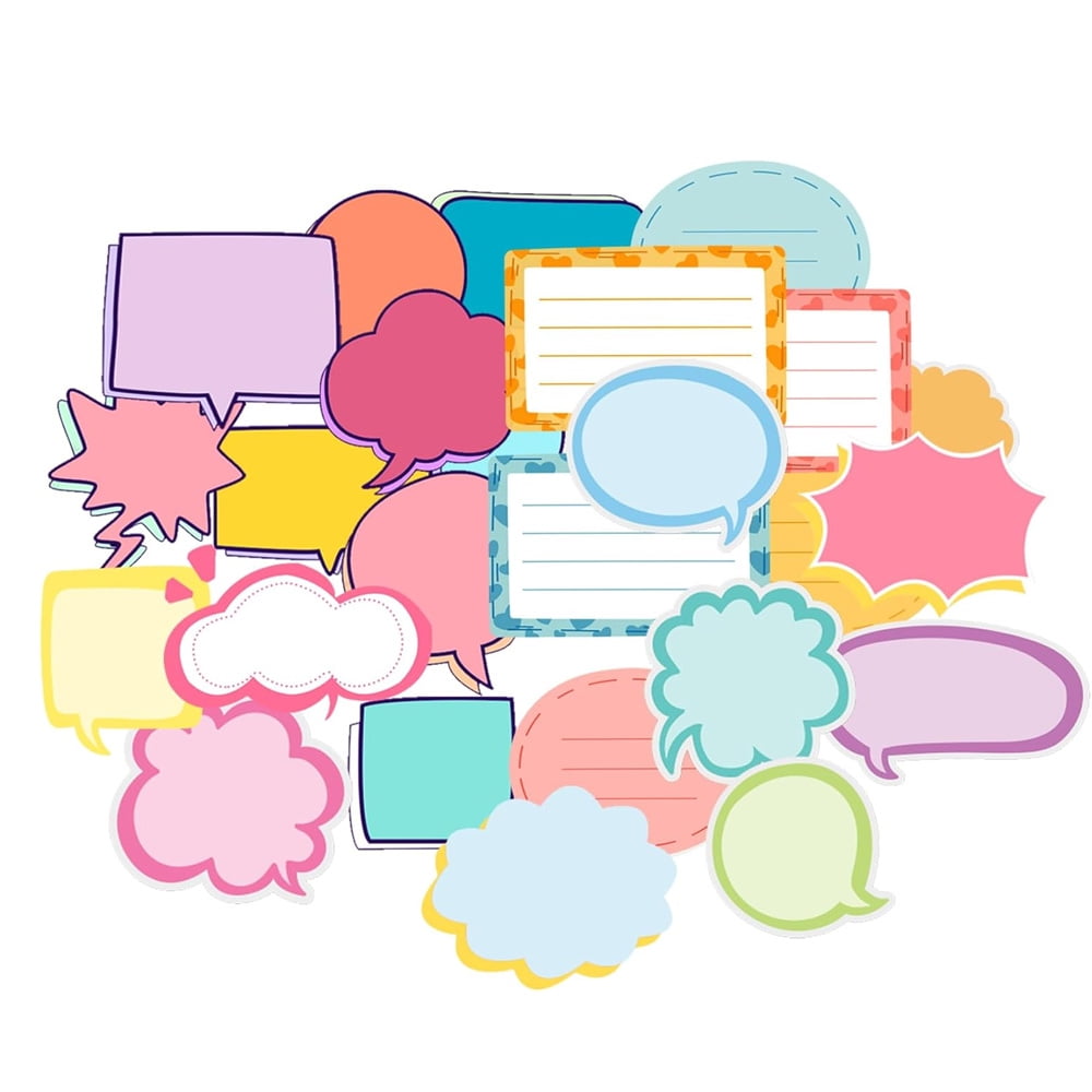 250pcs Colorful Blank Thought & Speech Bubble Sticker Labels for ...