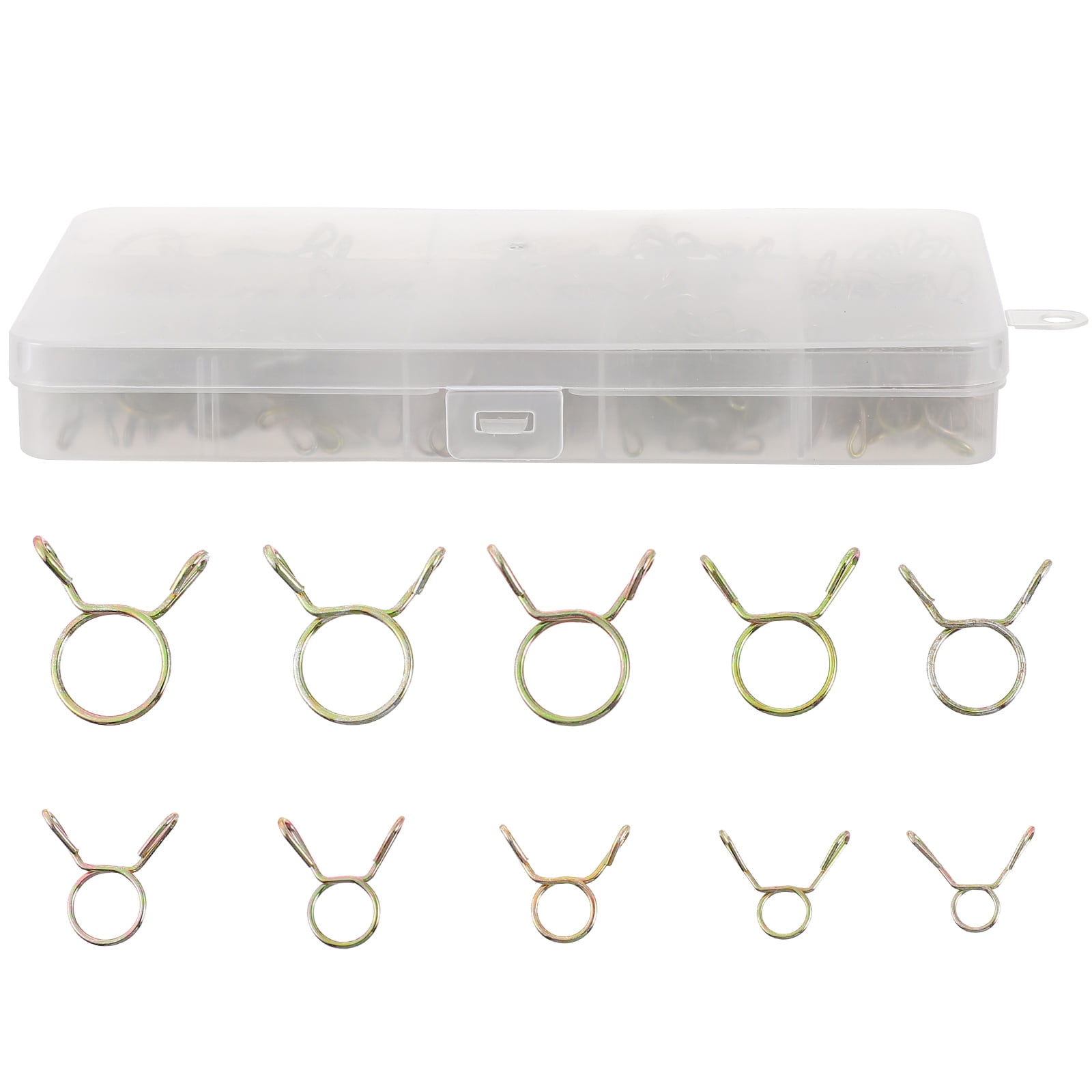 250pcs Fuel Line Hose Water Air Tubing Spring Clips Clamps Assortment ...