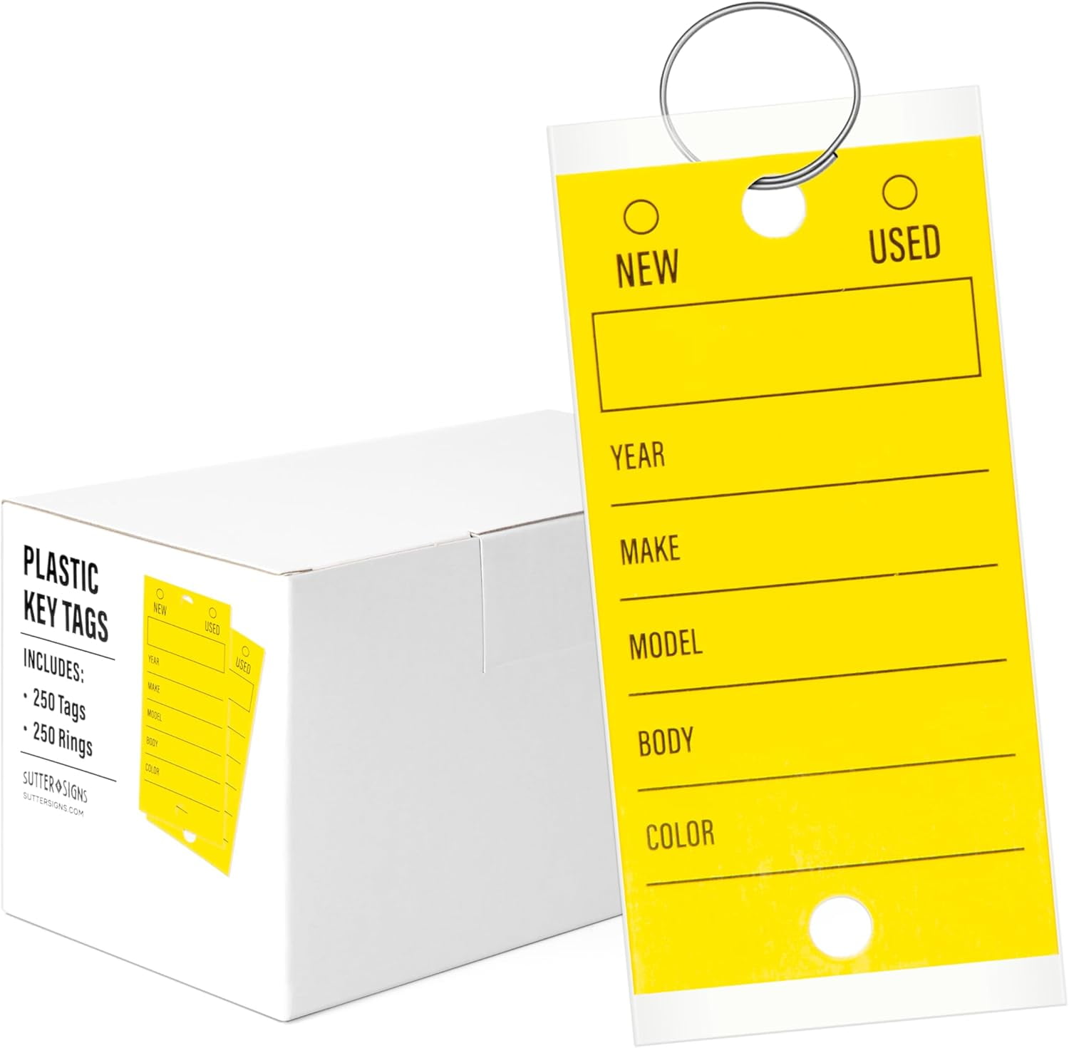 250pcs Key Tags, Self-Protecting Plastic Key Tags with Key Rings for ...