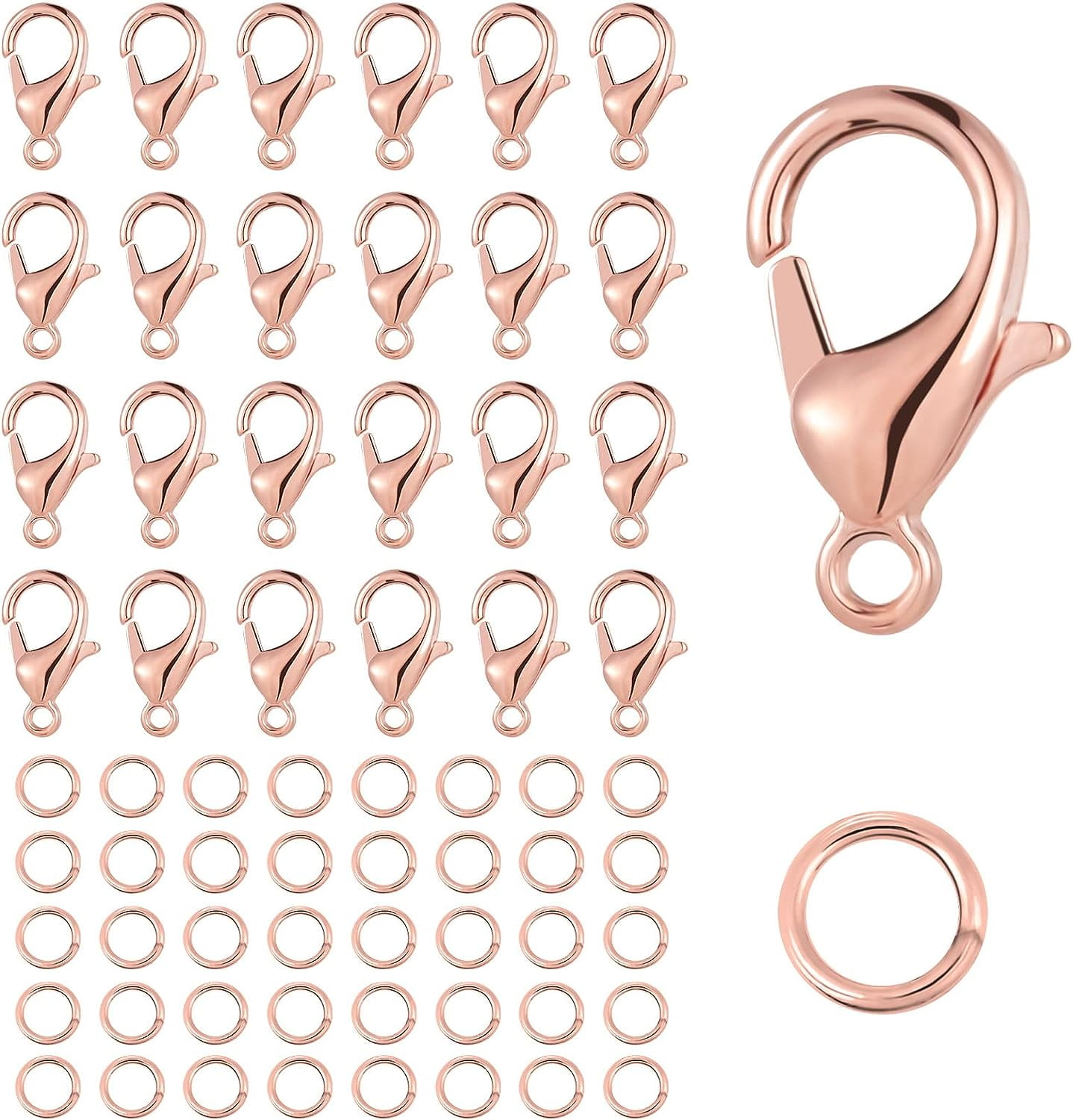 250pcs Lobster Claw Clasps With Open Jump Rings Set,jewelry Bracelet ...