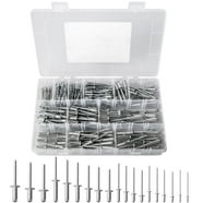 Hyper Tough 250 Piece Assorted Size Aluminum Rivets in Divided Plastic ...
