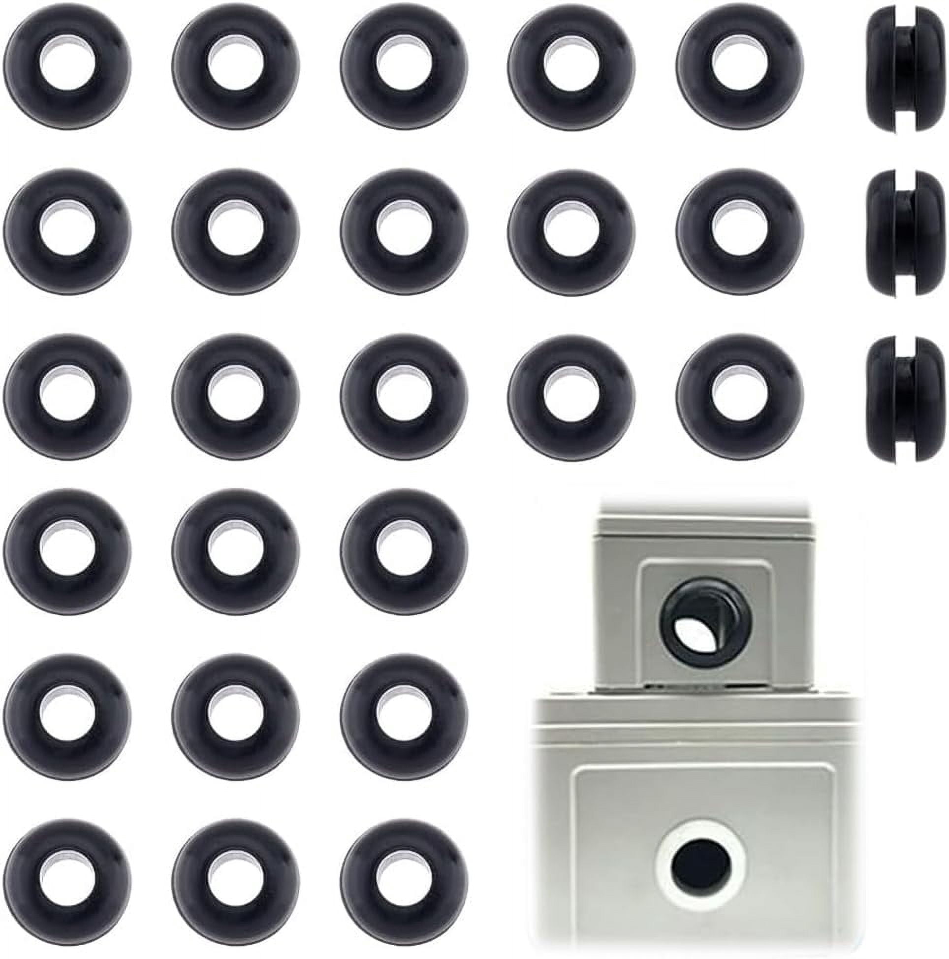 250pcs Silicone Protective Wire Washer Black Wire Cable Hole Protection ...