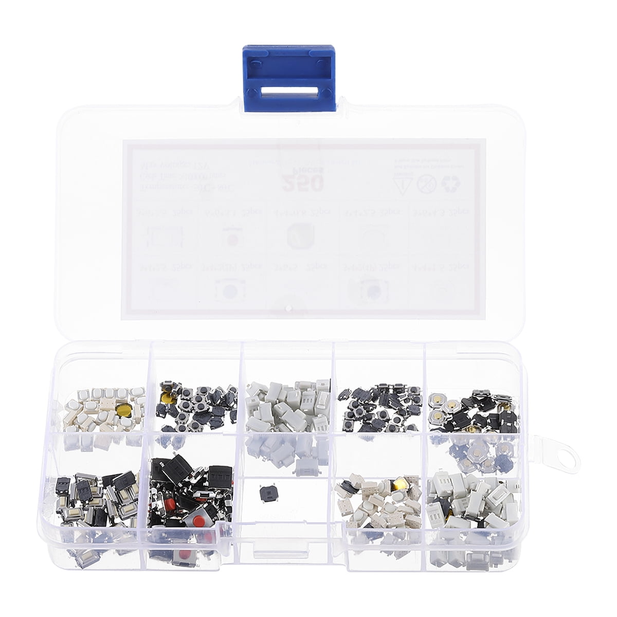 250pcs Tactile Push Button Switch Micro Momentary Tact Switches ...
