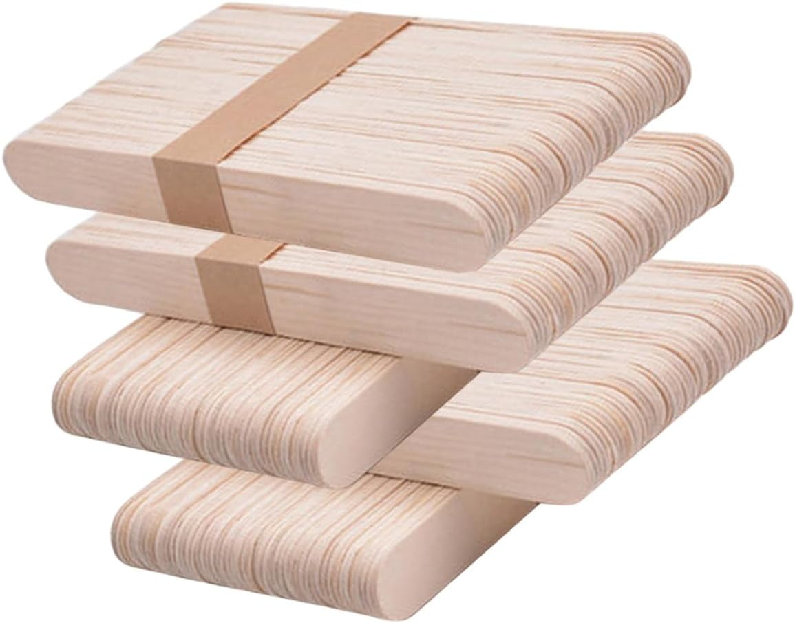 250pcs Wooden Stick Ice Cream Stick Plant Label Stakes Natural Wood ...