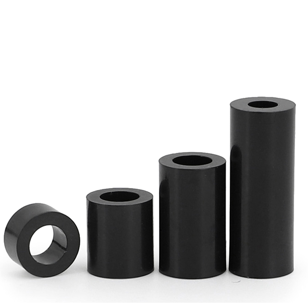 250pcs black nylon double-pass spacer column M3.2x7x4mm - Walmart.com