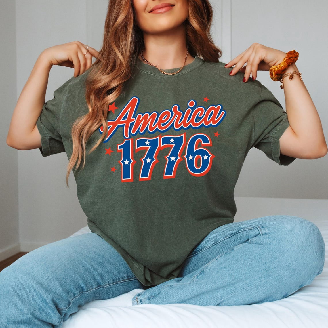 250th America Anniversary 1776 USA Flag T-Shirt - Walmart.com