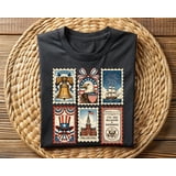 250th America Anniversary Shirt Retro Patriotic Stamp Tee 1776 2026 ...