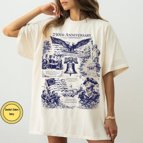 250th America Anniversary Shirt, Retro US 250 Years Shirt, Independence ...