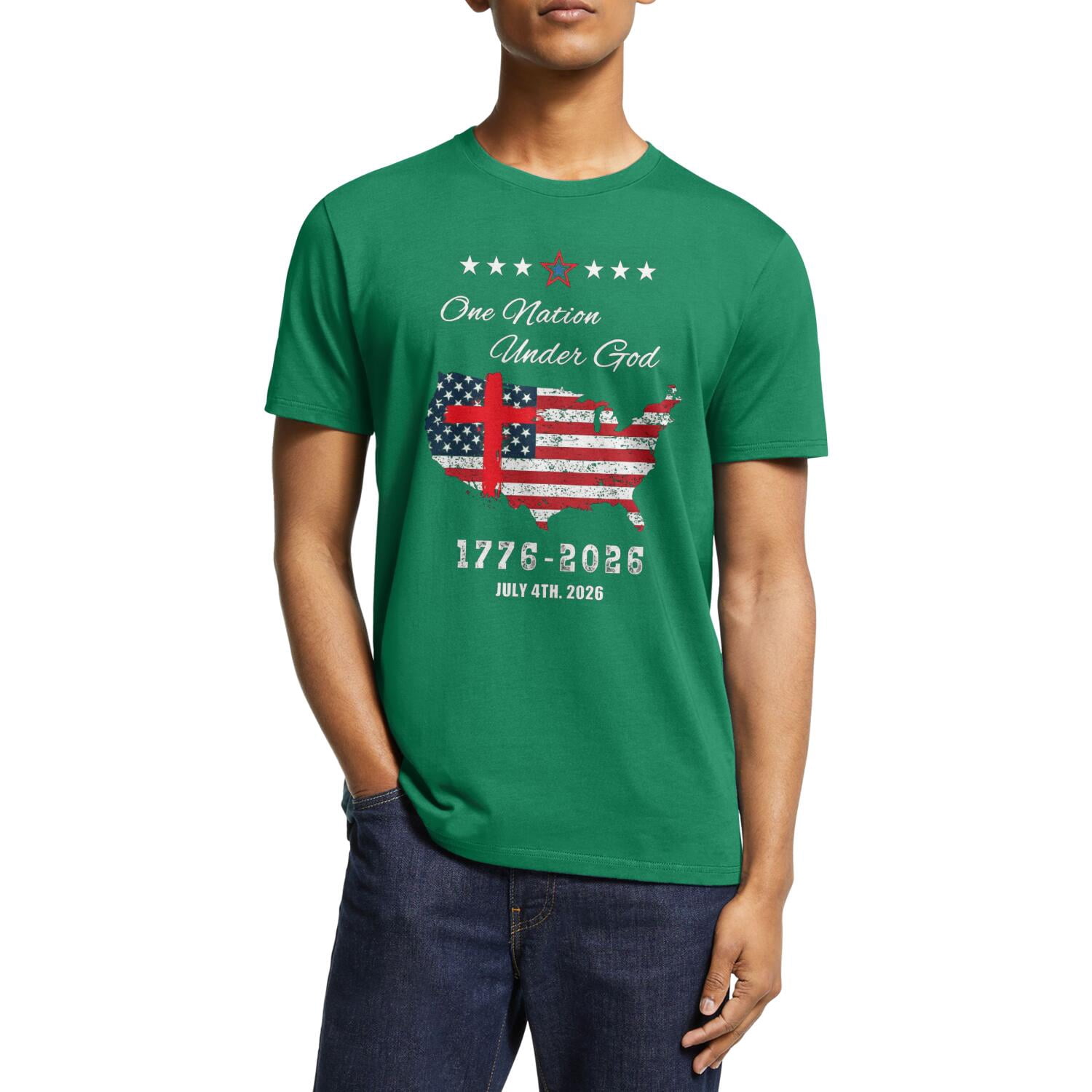 250th Anniversary 1776-2026 Grass-green T-Shirt Featuring an American ...