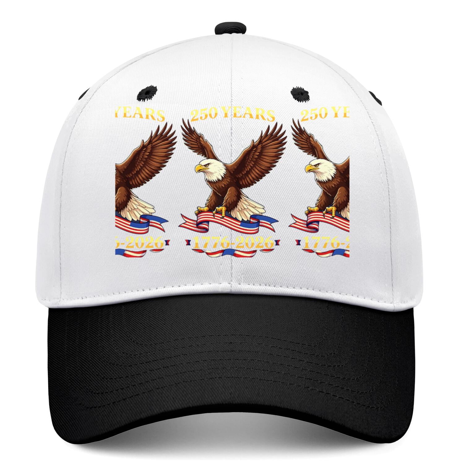 250th Anniversary 250 Patriotic Bald Eagle Design Cap Curved Brim ...