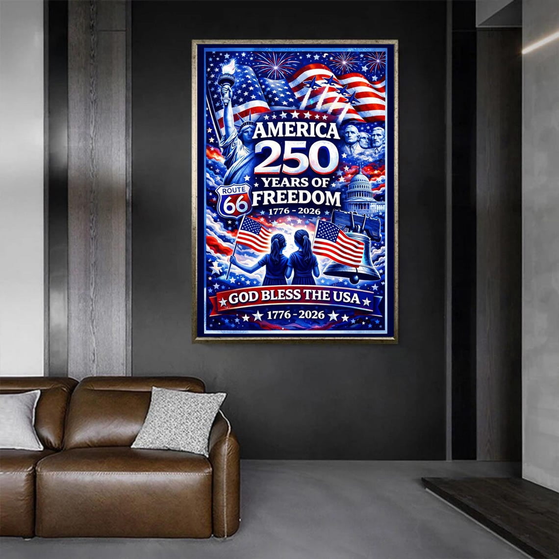 250th Anniversary 250 Years 4th of July USA Independence Unframed Paper ...