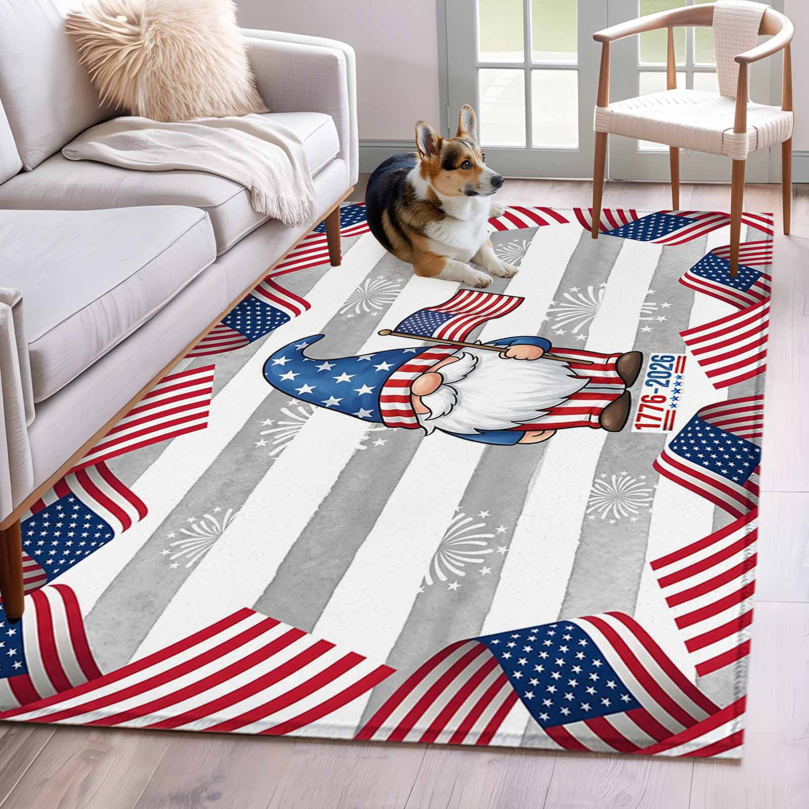250th Anniversary 4'x6' Rug for Dining Table for 4 People Under Table ...