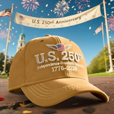 250th Anniversary USA Printed Hat, Patriotic Baseball Cap for Men ...