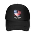 250th Anniversary America Flag Heart 250 Year Women Girls Baseball Cap ...